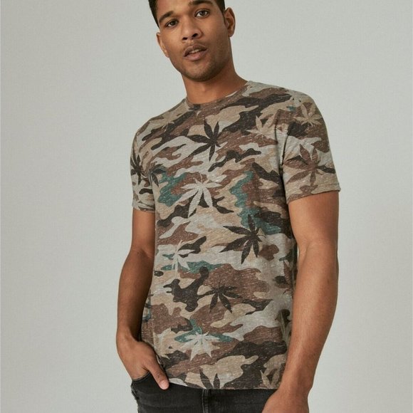 Lucky Brand | Shirts | Lucky Brand Mens Camo Weed Leaf T Shirt ...